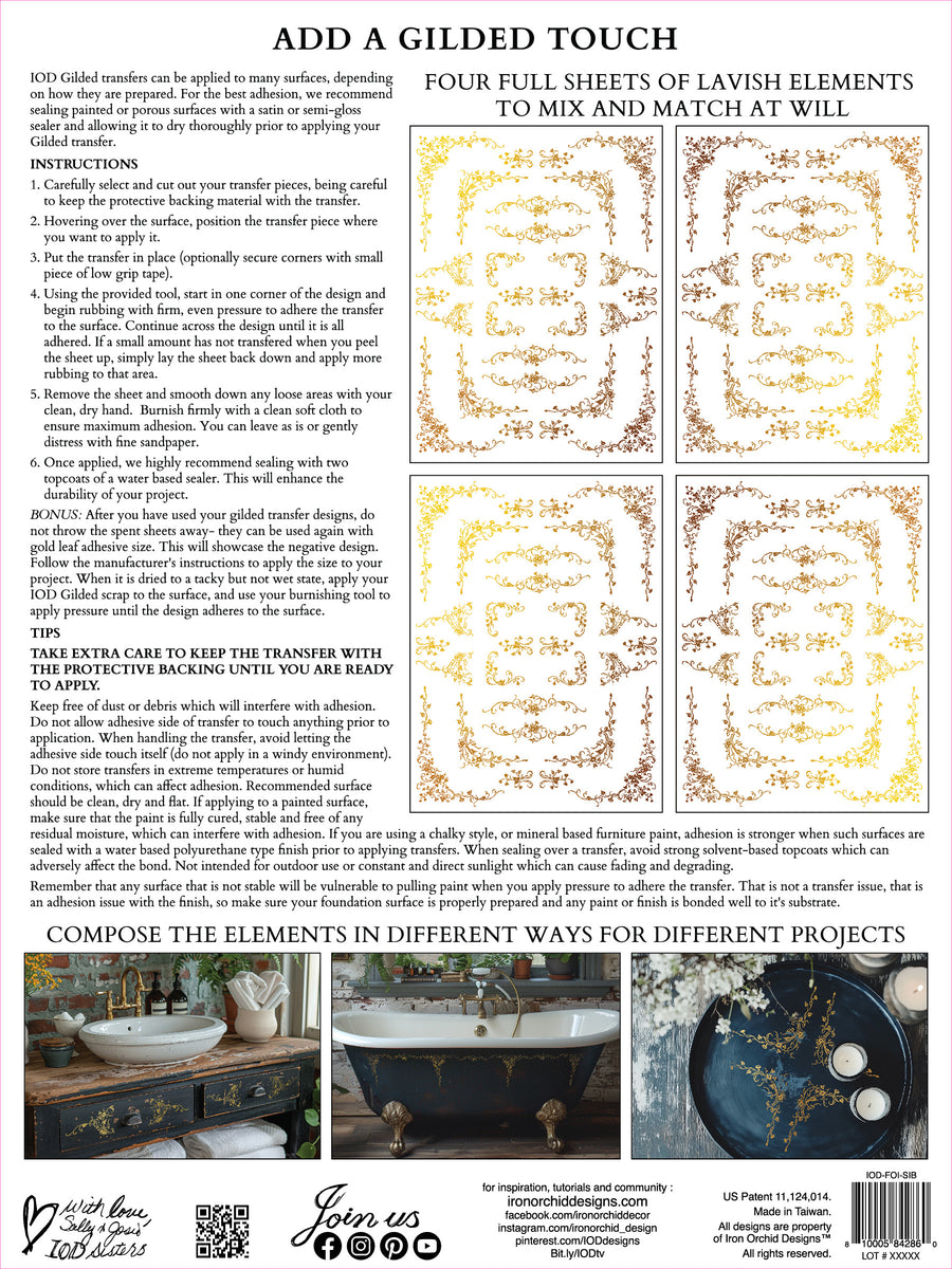 Si Belle IOD Stamp | Vintage French Script & Ornate Flourishes for DIY ...