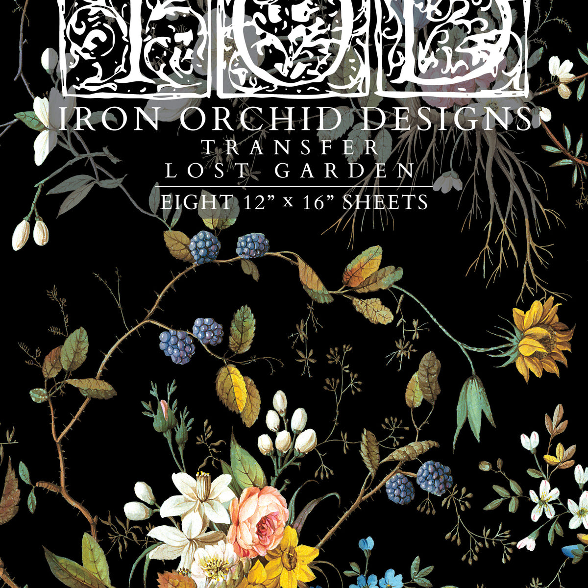 Lost Garden IOD Transfer | Vintage Floral Elegance for Furniture ...
