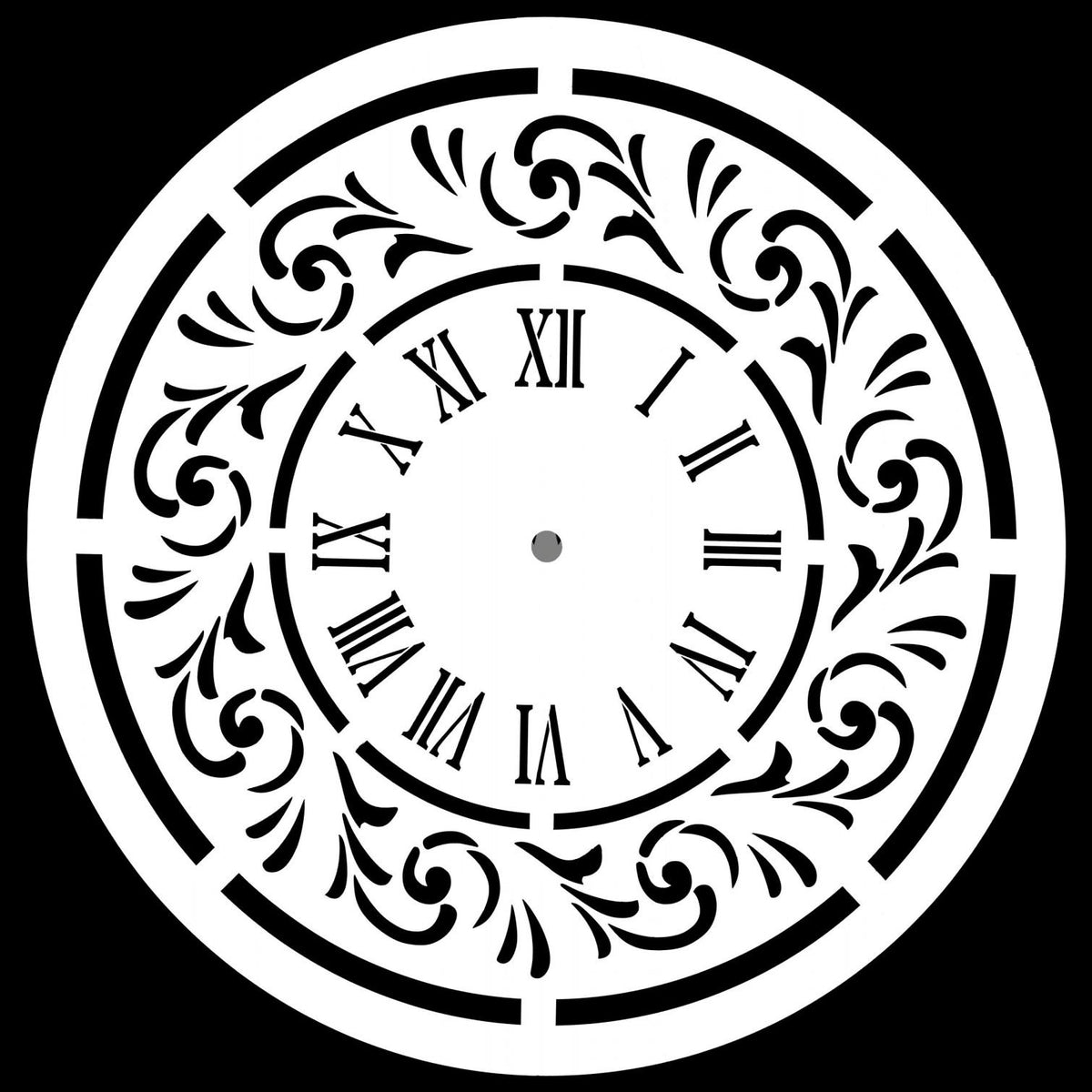 Posh Chalk Stencil Wonderland Clock 80x80cm – The Stilwell House