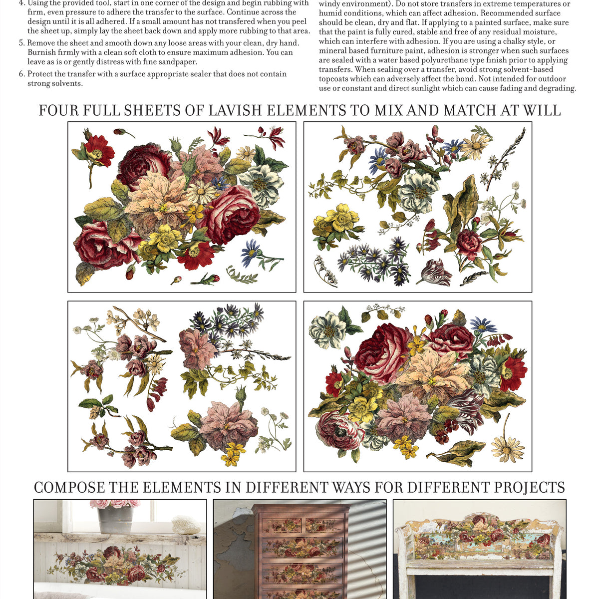 IOD Floral Anthology IOD Transfer 12x16 Pad™ – The Stilwell House